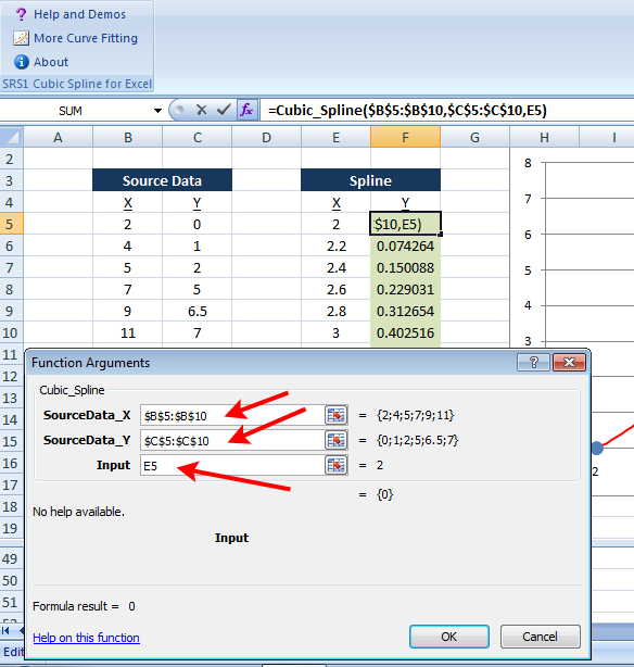 See how to add cubic spline function to Microsoft Excel